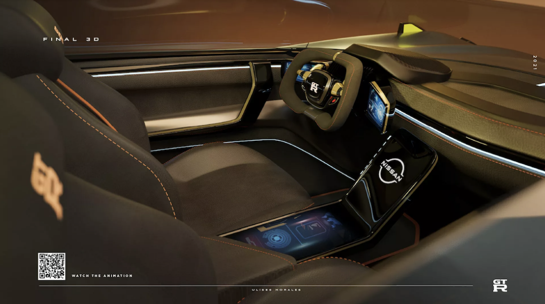 R36 Nissan GT-R reimaged as a jet-fighter convertible