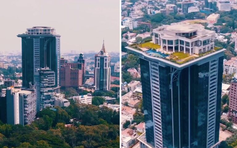This $20m 'sky mansion' was built on top of a 400ft tower