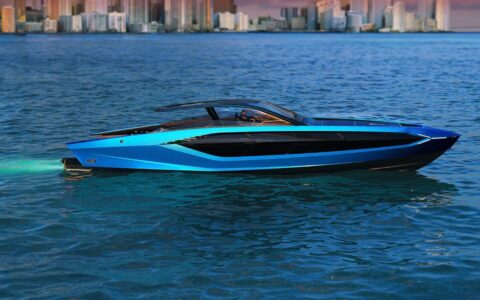 The $3.5 million Lamborghini 63 yacht launches in Blu Uranus