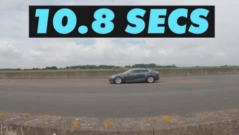 This Tesla takes on a Formula 1 car in a drag race