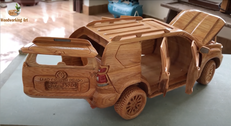 Toyota Land Cruiser Prado wooden toy car is a masterpiece