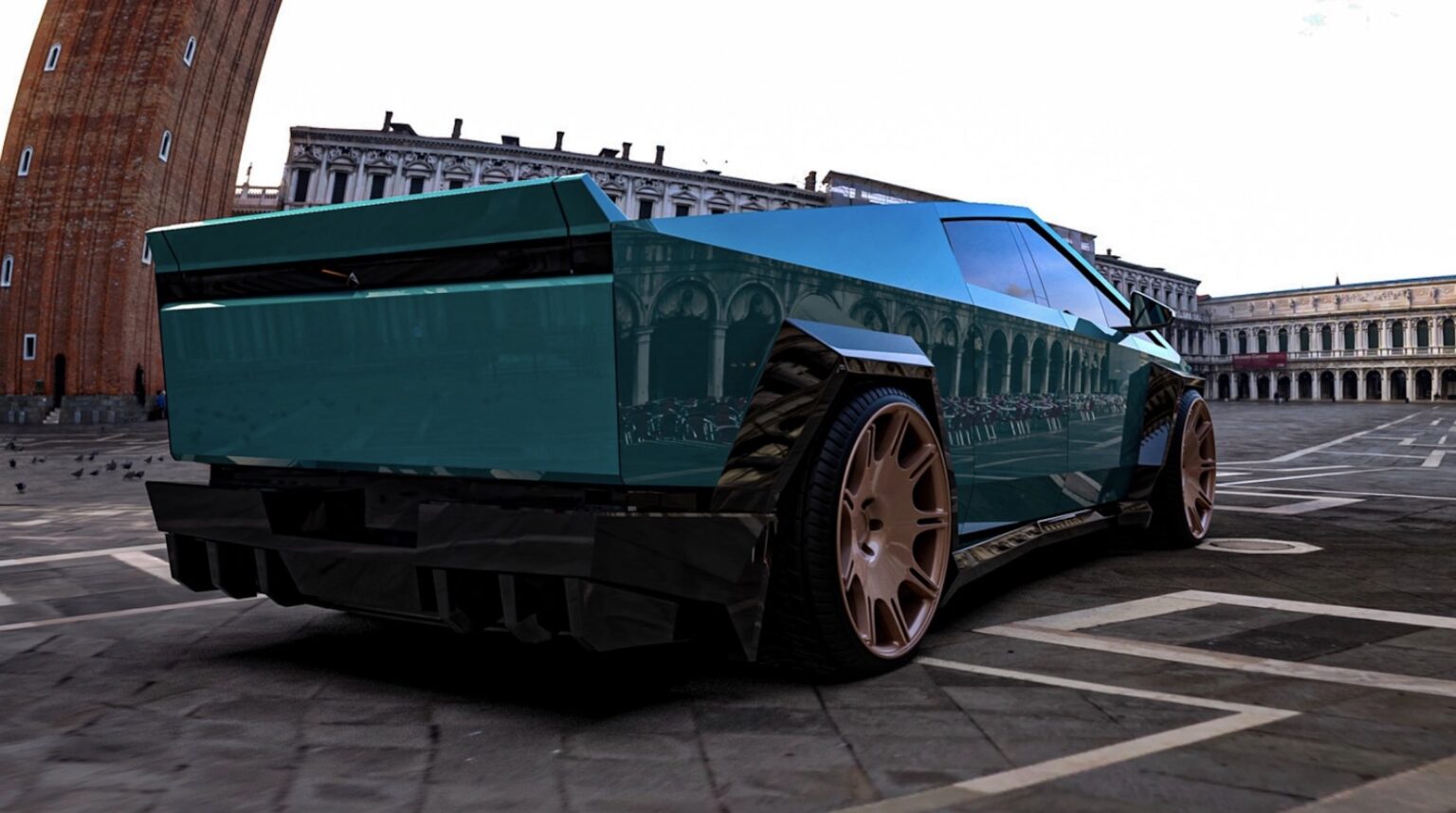 Widebody kits have made their way to the Tesla Cybertruck